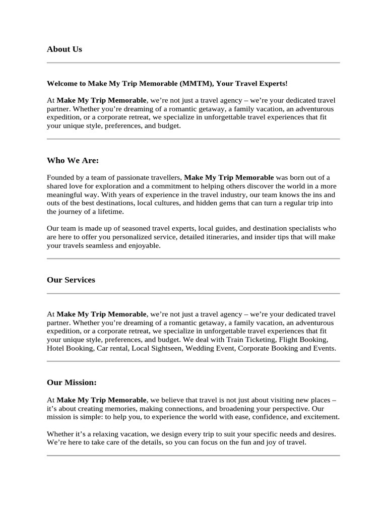 MMTM Profile | PDF