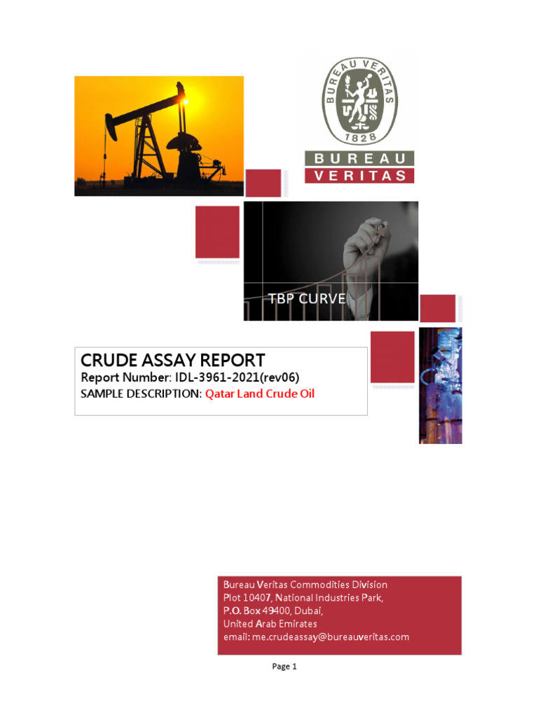 Qatar Land Crude Oil Assay Report | PDF | Petroleum | Diesel Fuel
