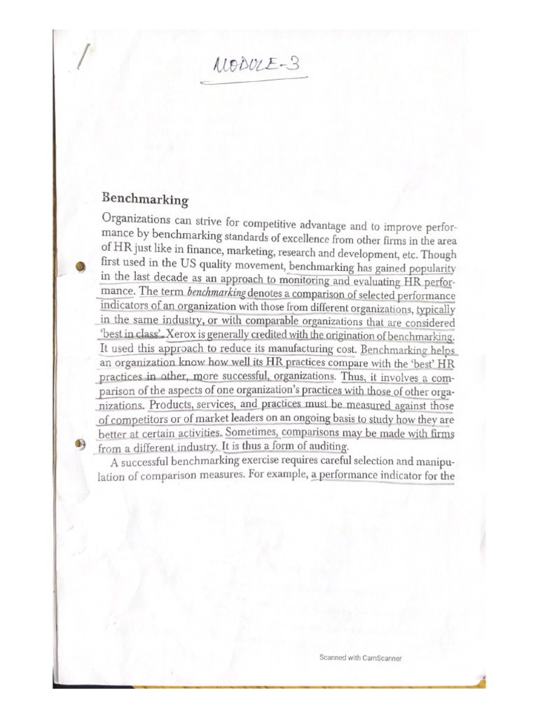 Bench Marking | PDF