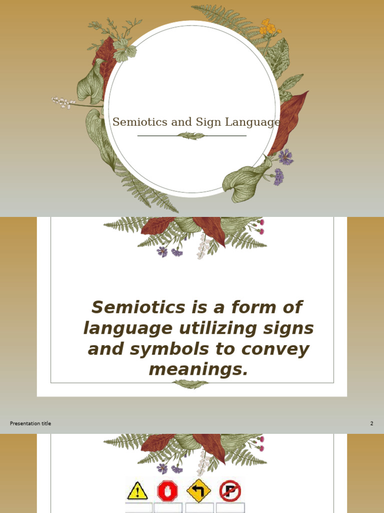 Semiotics and Sign Language | PDF | Semiotics | Sign Language