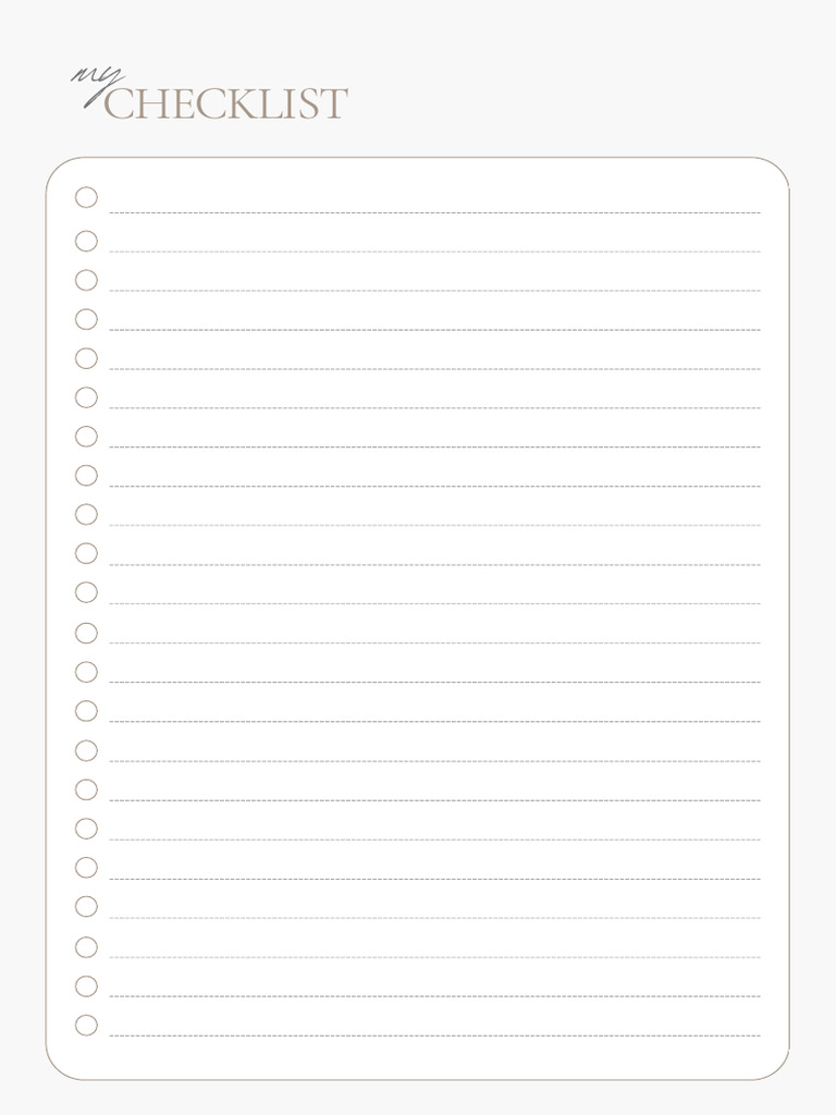 Beige Simple Daily Note Checklist - 20250102 - 200920 - 0000 | PDF