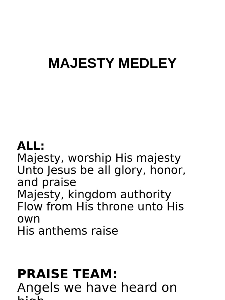 Majesty Medley | PDF