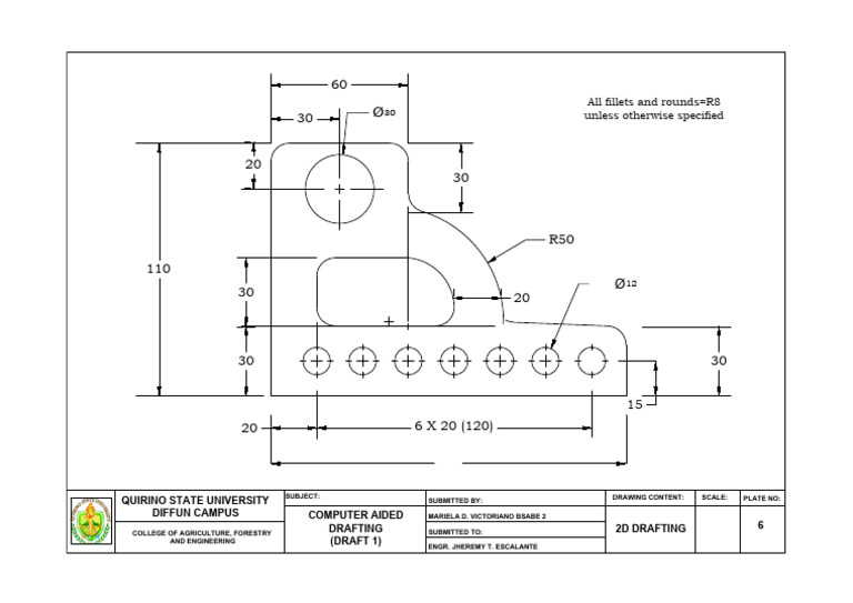 2D DRAFTING PLATE 6 | PDF