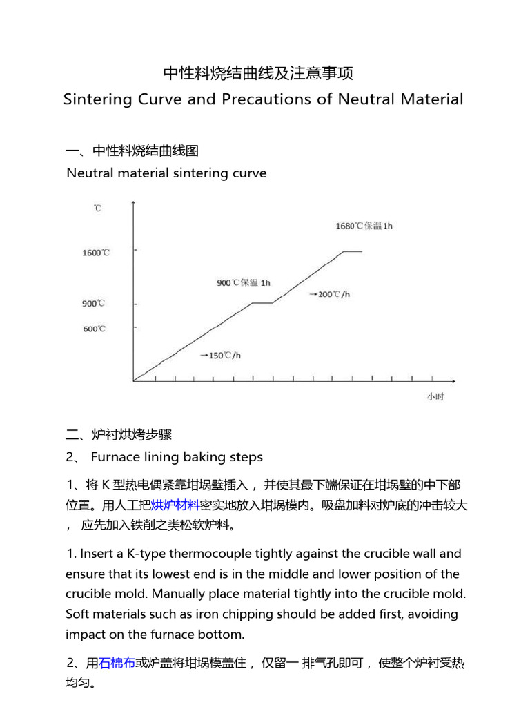 Sintering Curve and Precautions of Neutral Material | PDF | Alloy ...