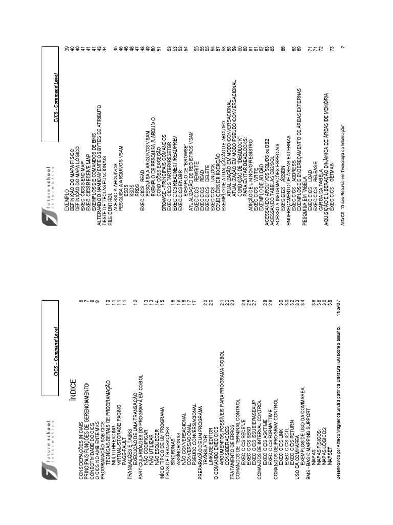 Cics 003 - 2 Folhas | PDF | Sistema operacional | Desenvolvimento de software