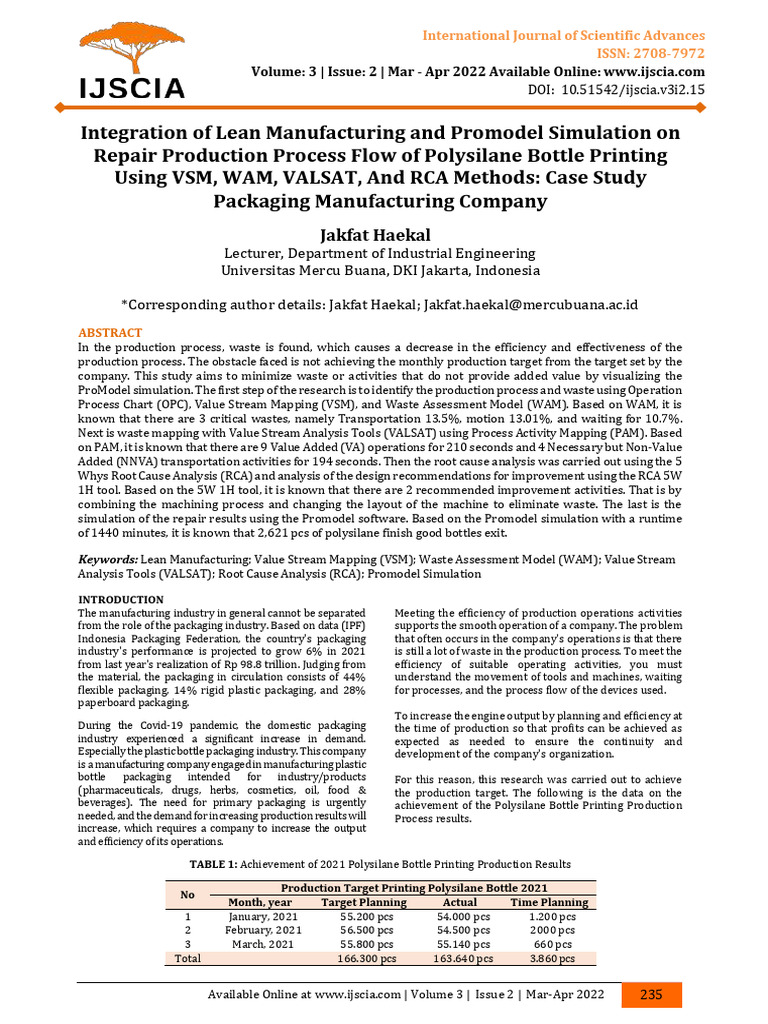Jurnal Vsm, Wam, Valsat, Rca | PDF | Simulation