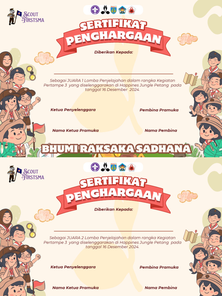 Sertifikat Scout Pramuka | PDF