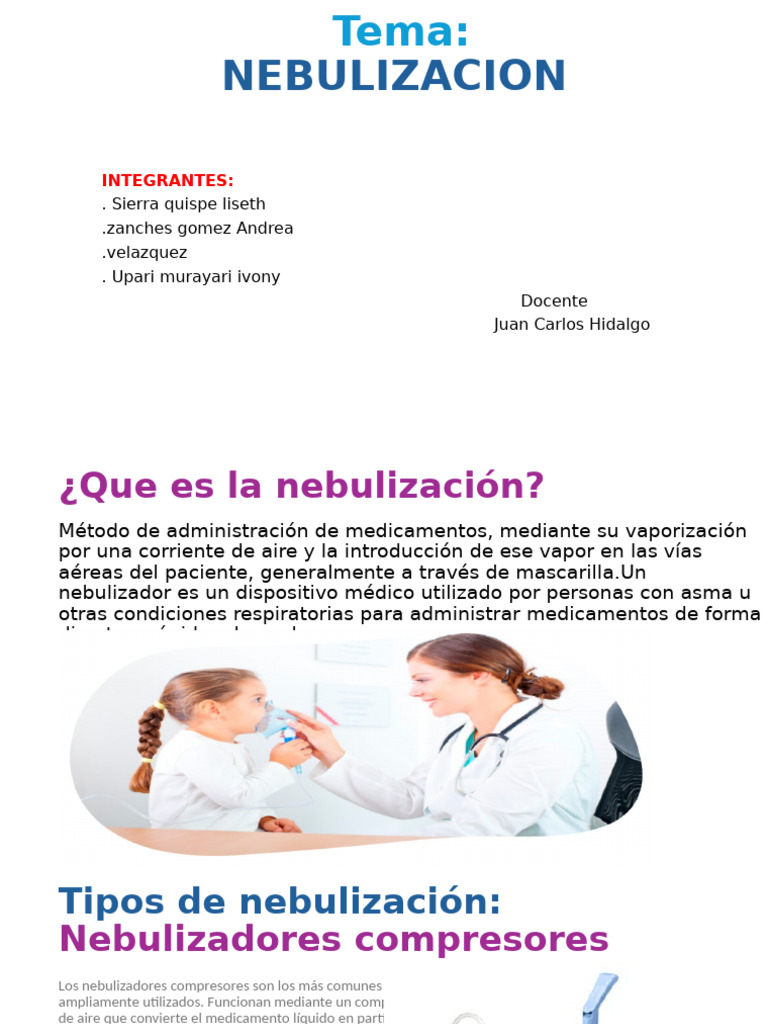 Guía Completa sobre Nebulización Médica | PDF | Asma | Bronquitis