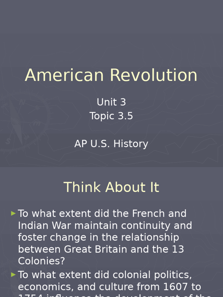 PPT_Topic 3.5 | PDF | Loyalist (American Revolution) | American Revolution