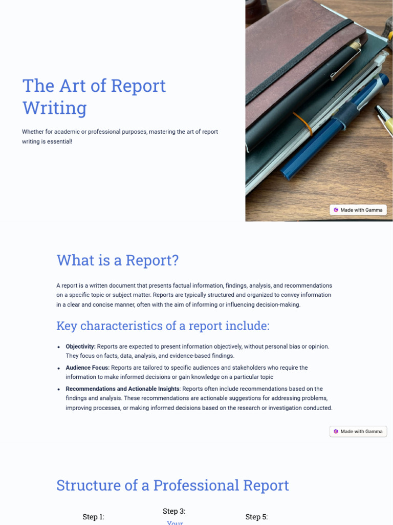 The Art of Report Writing | PDF | Citation | Information