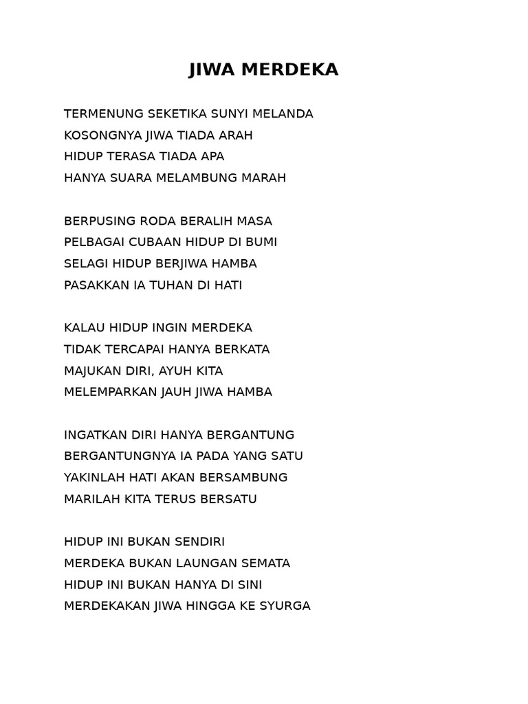 Jiwa Merdeka | PDF