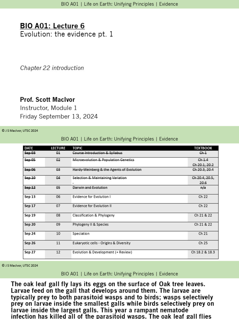 BIOA01 Lect06 Evidence I F2024 Final | PDF | Zygosity | Allele