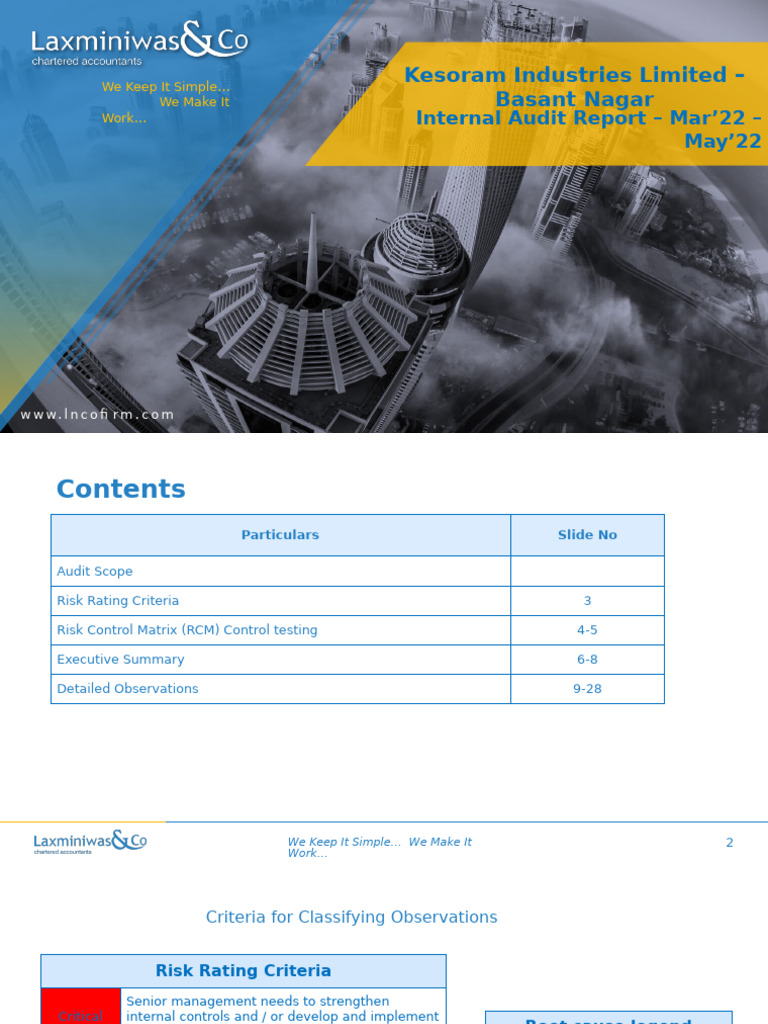 KIL IAR FY 22-23 Phase 1 Basantnagar 06.07.22 | PDF | Expense ...
