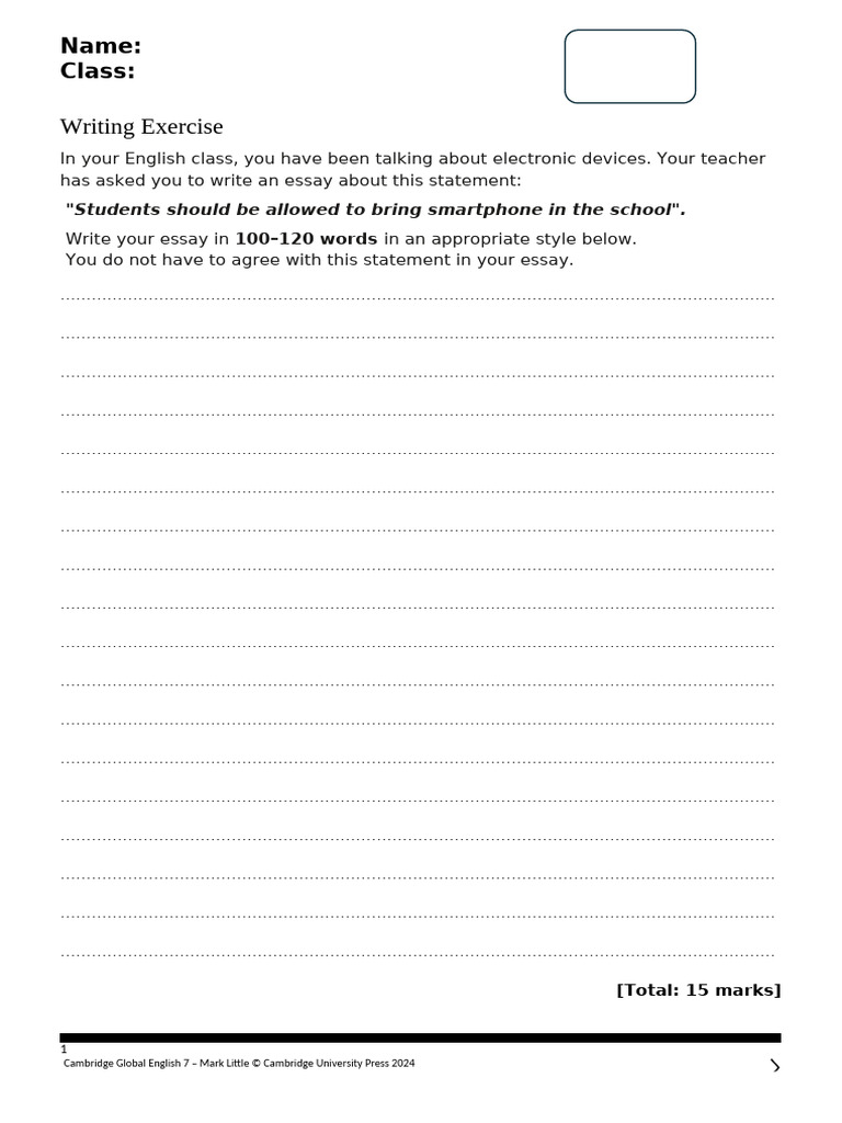 Writing Exercise Due STS | PDF