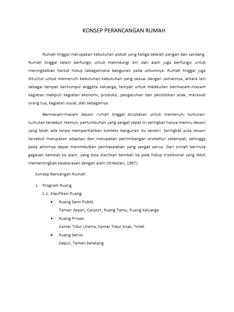 Konsep Rancangan Rumah | PDF