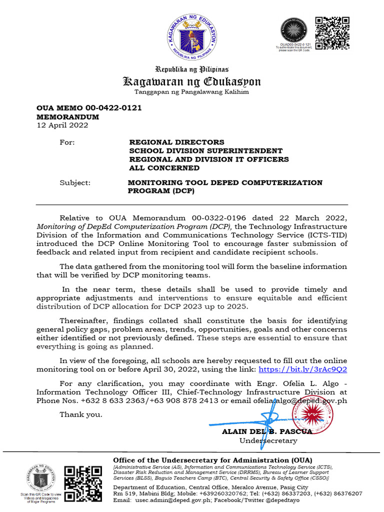 DepEd Computerization Program Monitoring Tool | PDF | Educational ...