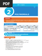 Class 10 Maths Polynomials PYQs | PDF
