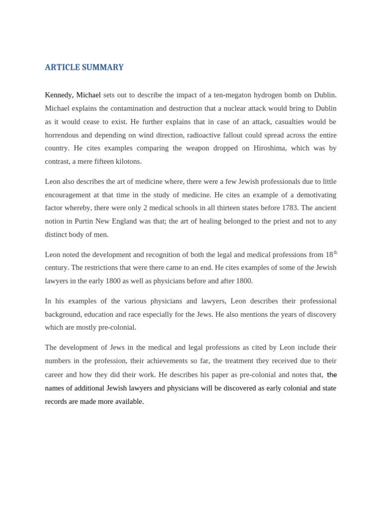 Article 3 | PDF | Physician | Nuclear Weapons