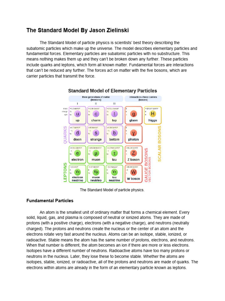 The Standard Model(3) | PDF | Quark | Elementary Particle