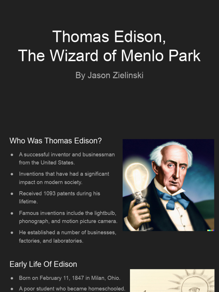 Thomas Edison | PDF | Thomas Edison | Electricity