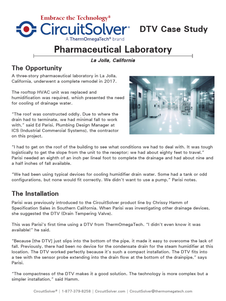 DTV Case Study Ed Parisi Pharma Lab 9.14.2023 | PDF | Home Appliance | Manufactured Goods
