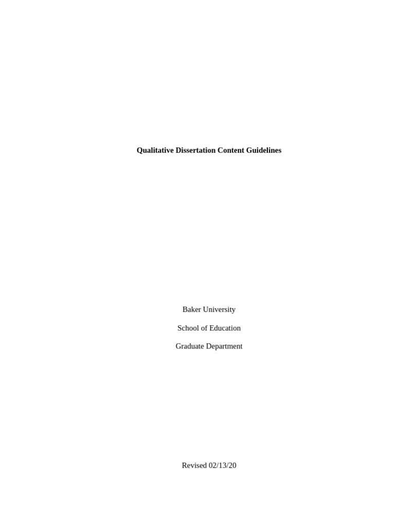 Qualitative Dissertation Guide | PDF | Qualitative Research | Data