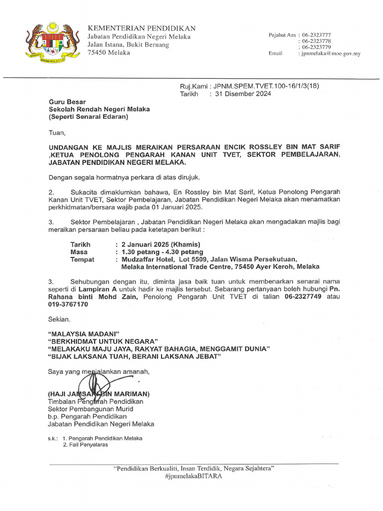 Jemputan SK Paya Rumput | PDF