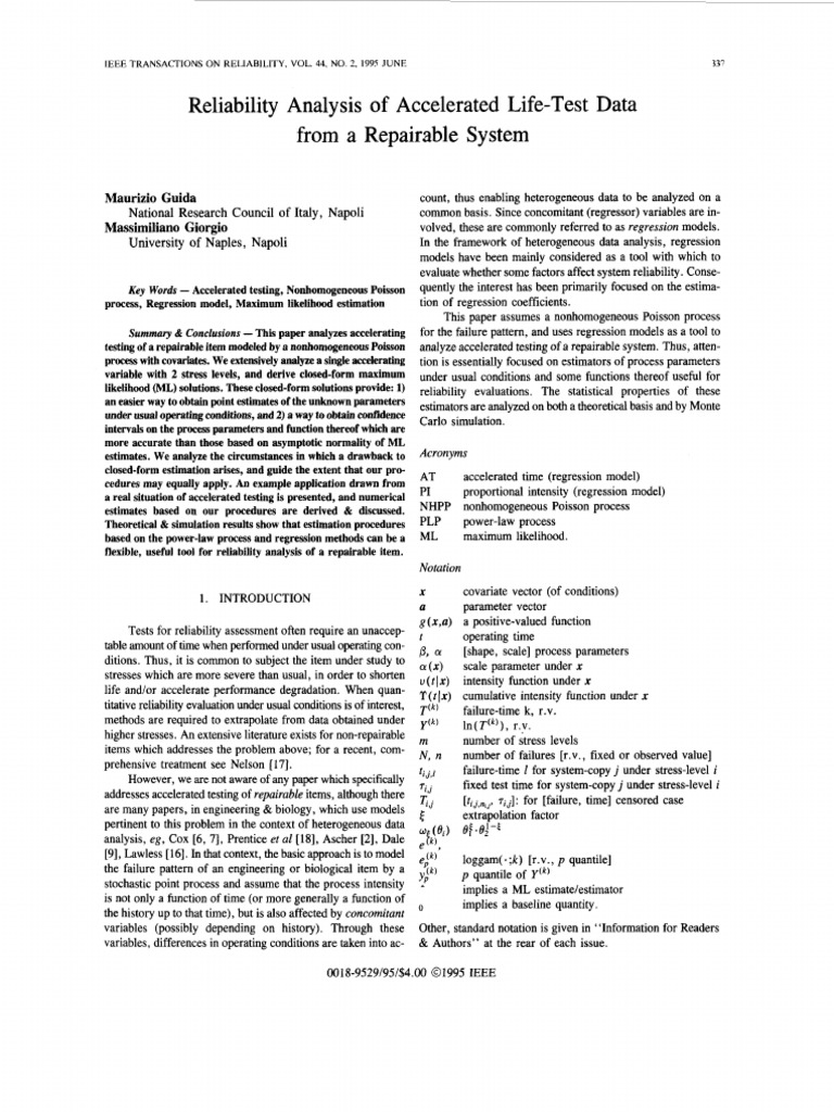 Guida1995 Exemplos Construidos | PDF | Regression Analysis | Reliability Engineering
