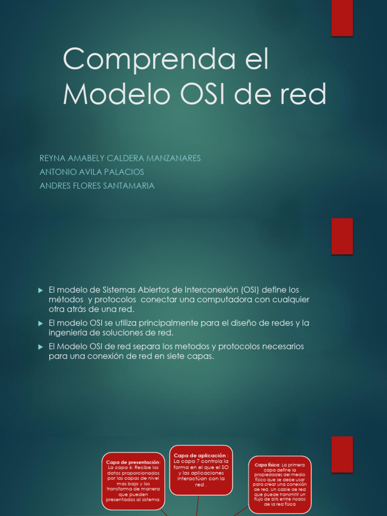 S2Modelo OSI de Red | PDF | Red de computadoras | Modelo osi