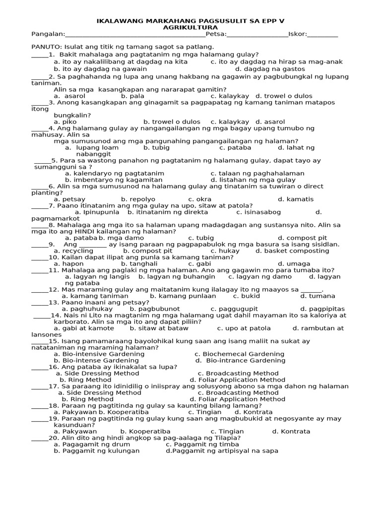 PT - Epp 5 - Q2 | PDF