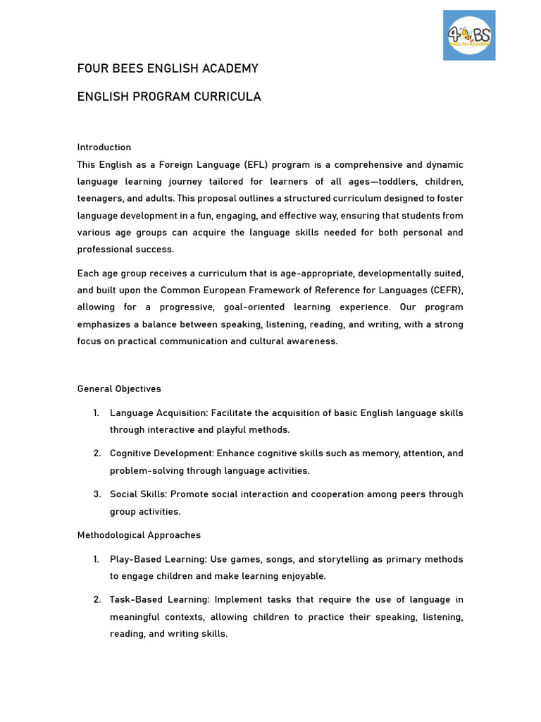 Proposal 4 Bs Academy | PDF | Reading Comprehension | Educational Assessment