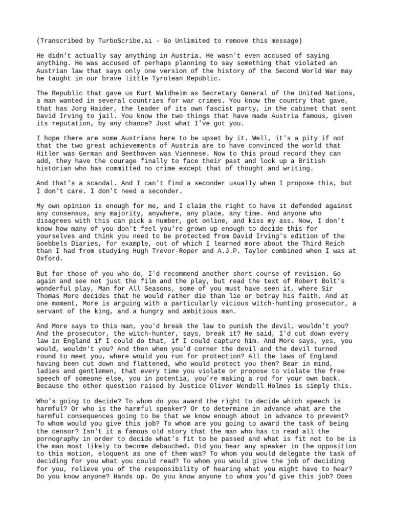 Scribie - Transcription Test Practice Hitchens (British Accent, Medium ...