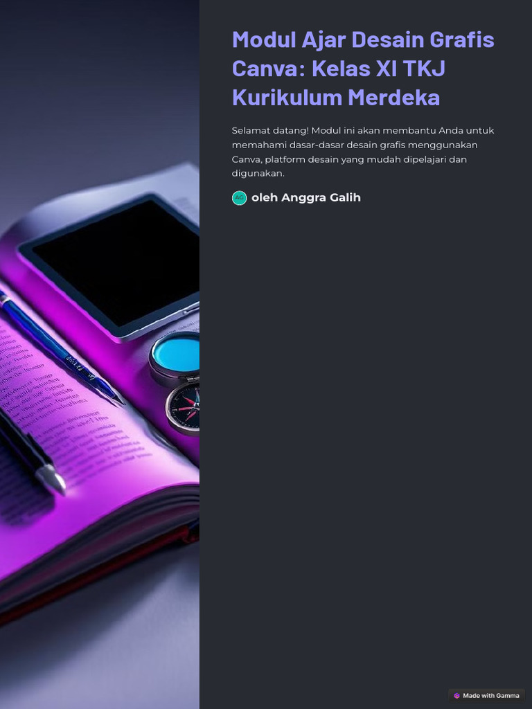 Modul Ajar Desain Grafis Canva Kelas XI TKJ Kurikulum Merdeka | PDF
