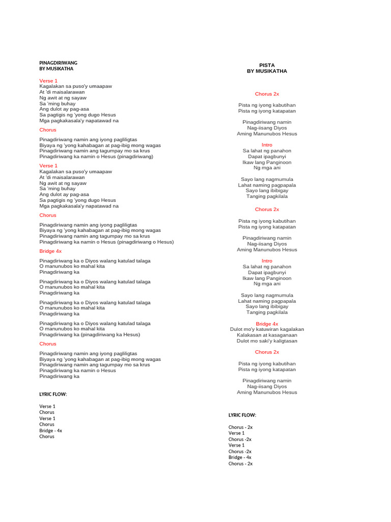 Pinagdiriwang, Pista, Lilim, My King Forever | PDF