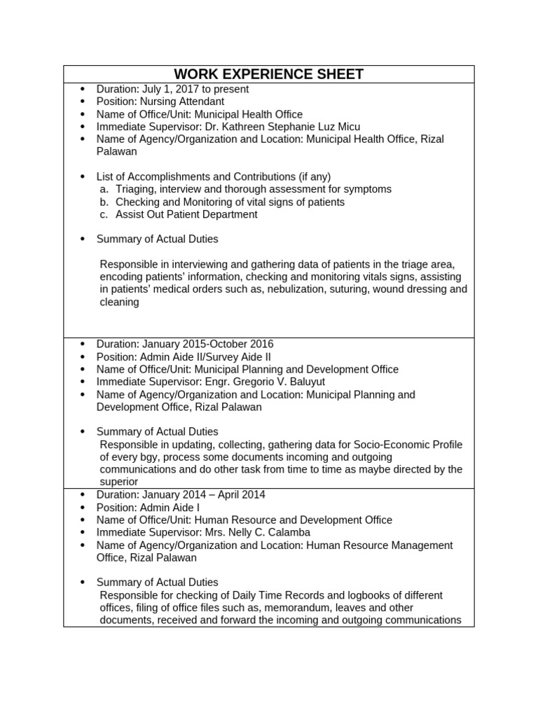 Comprehensive Nursing and Admin Experience | PDF | Health Care | Medicine