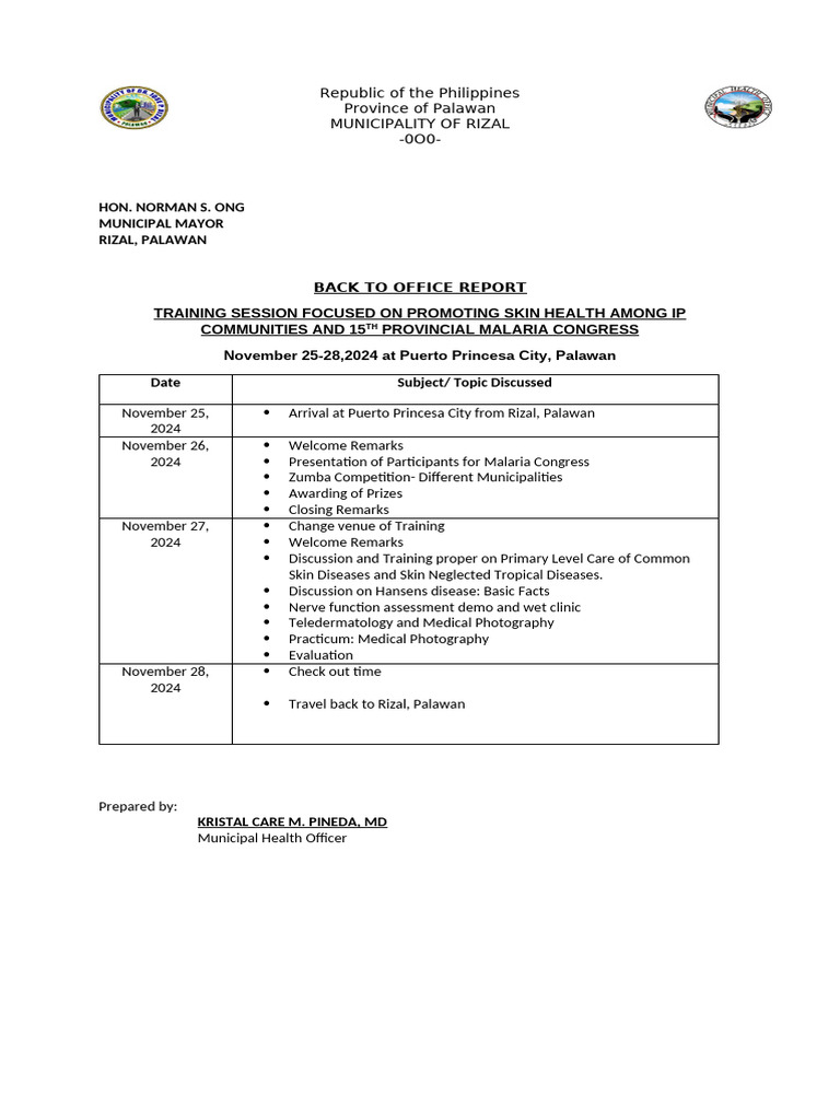 Back To Office Report | PDF