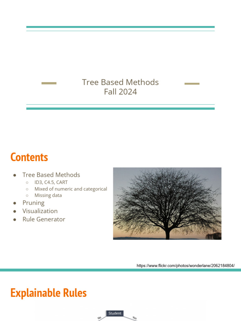 CSE 422 Machine Learning Tree Based Methods | PDF | Applied Mathematics ...