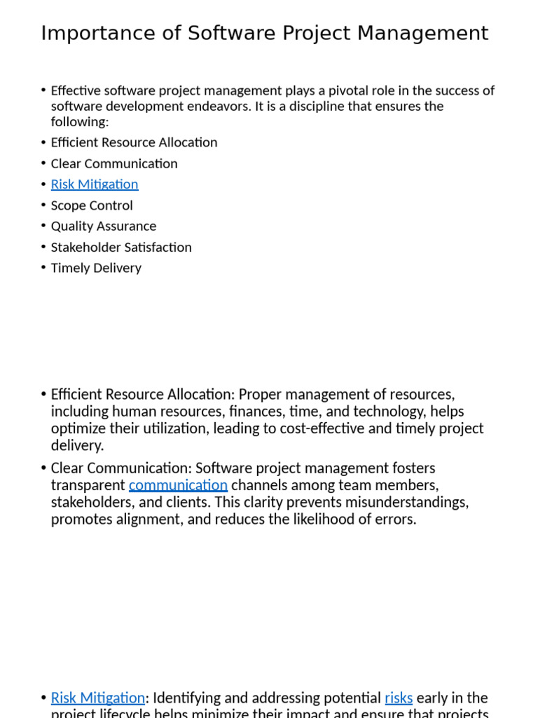 Key Benefits of Software Project Management | PDF
