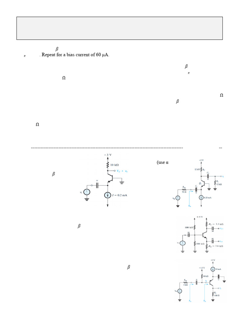 sheet_3_EEE_315 | PDF | Bipolar Junction Transistor | Amplifier