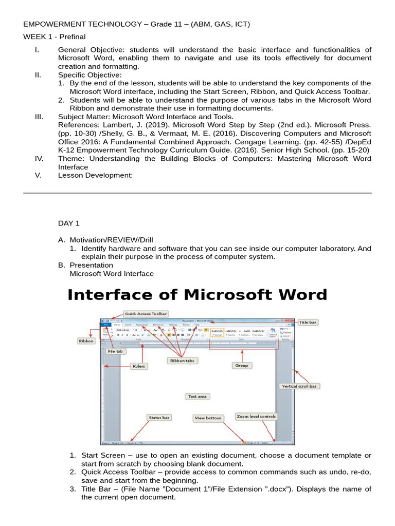 Mastering Microsoft Word Interface | PDF | Microsoft Word | System Software
