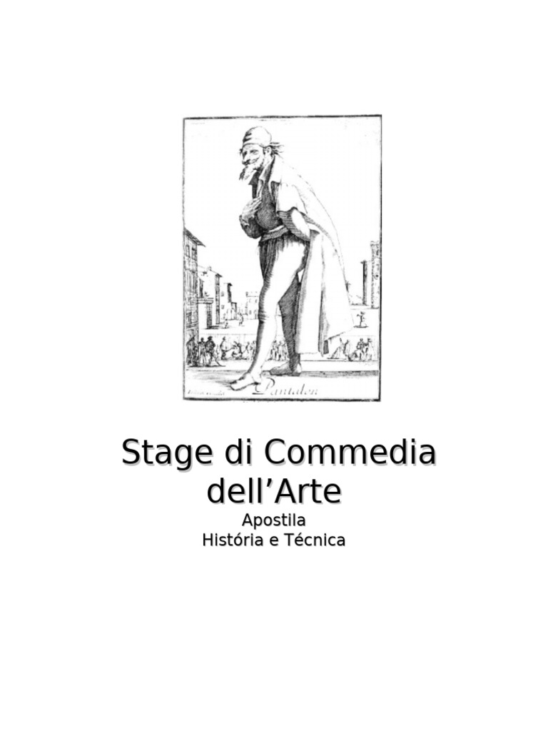 Análise da Commedia dell'Arte | PDF | Commedia Dell'arte | Ator