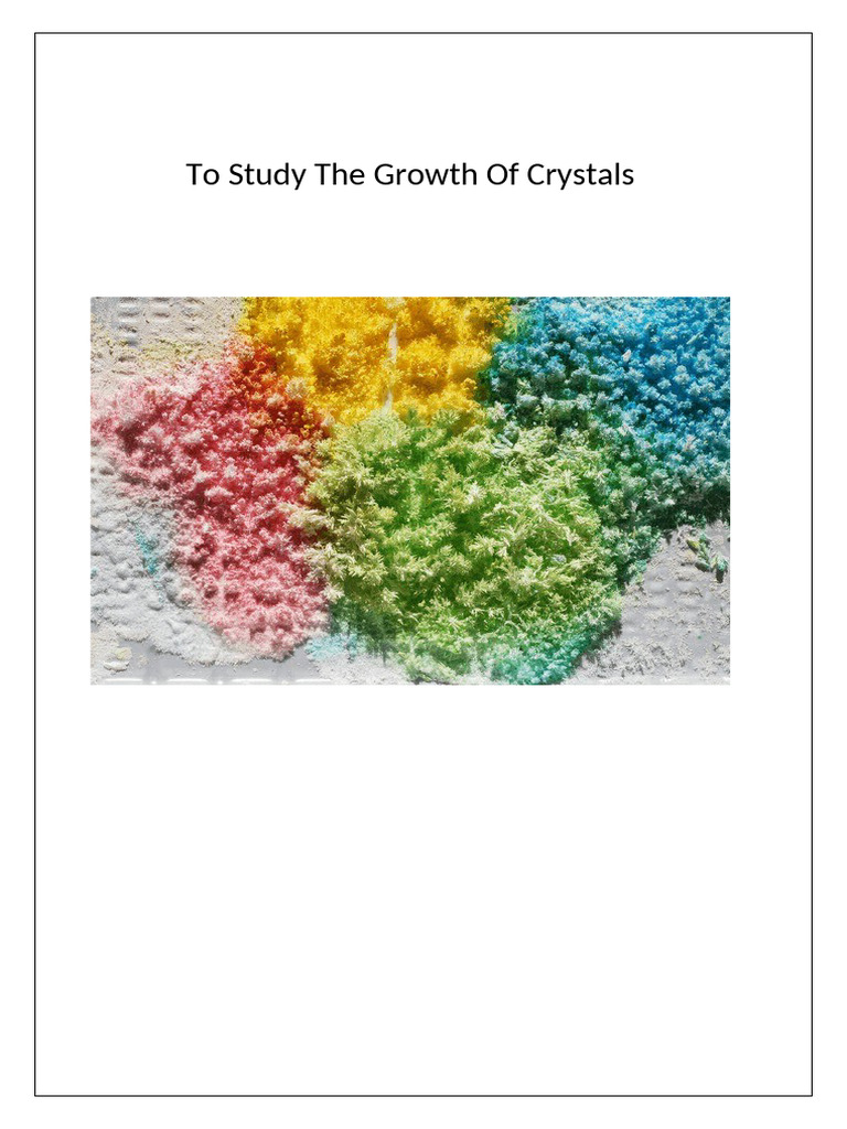 Chemistry project | PDF | Solubility | Crystallization