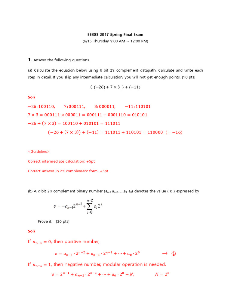 EE303_2017_Final | PDF | Computer Engineering | Mathematics