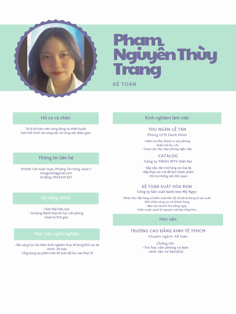 Pham Nguyen Thuy Trang - CV | PDF