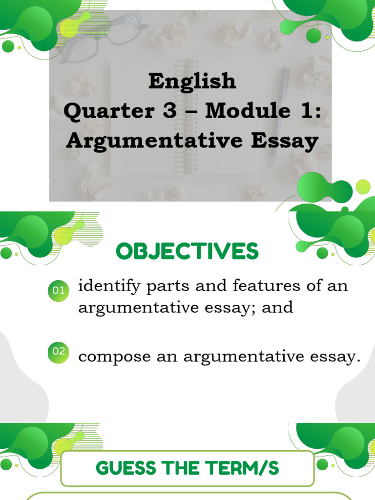 Quarter 3 Module 1 Complete | PDF | Essays | Argument