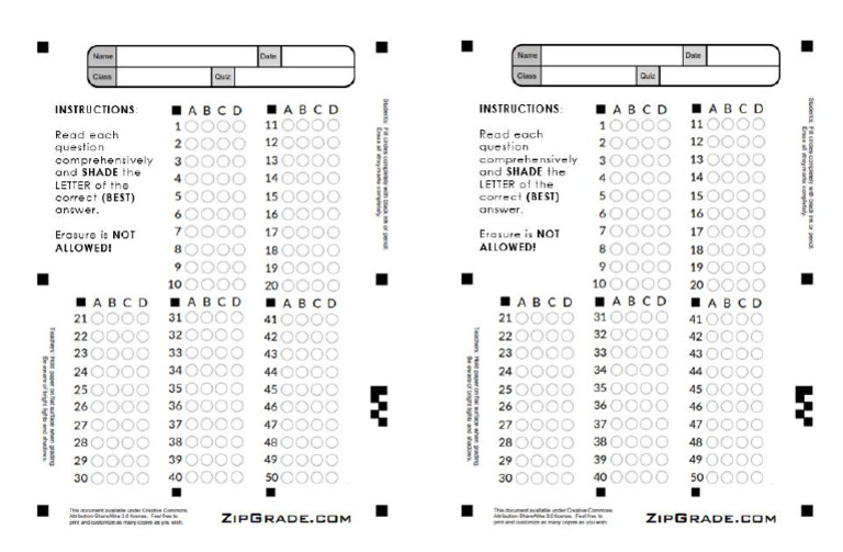 Answer Sheet Shading | PDF