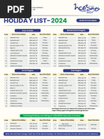 Holiday List 2025 India | PDF | Religious Festivals | Religious Holidays