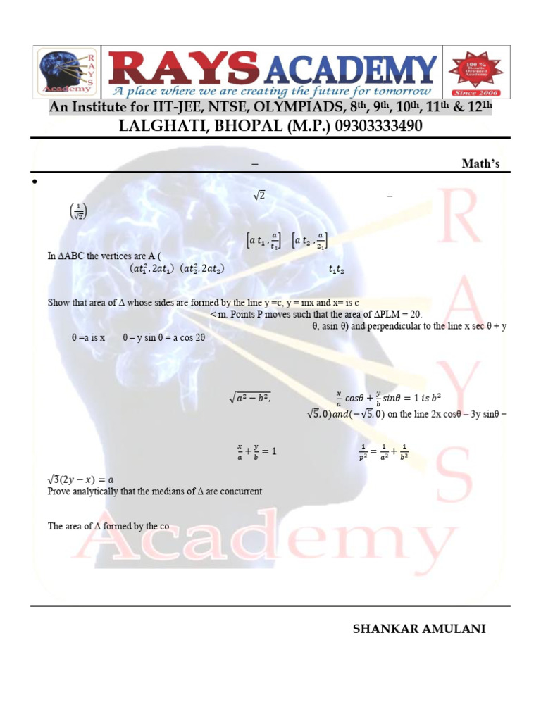 10. Straight Line | PDF | Line (Geometry) | Mathematical Concepts