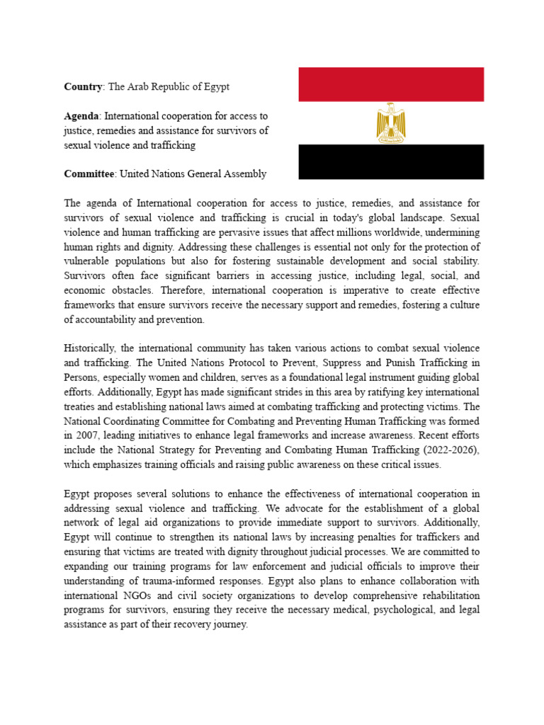 Position Paper | PDF | Human Trafficking | Violence
