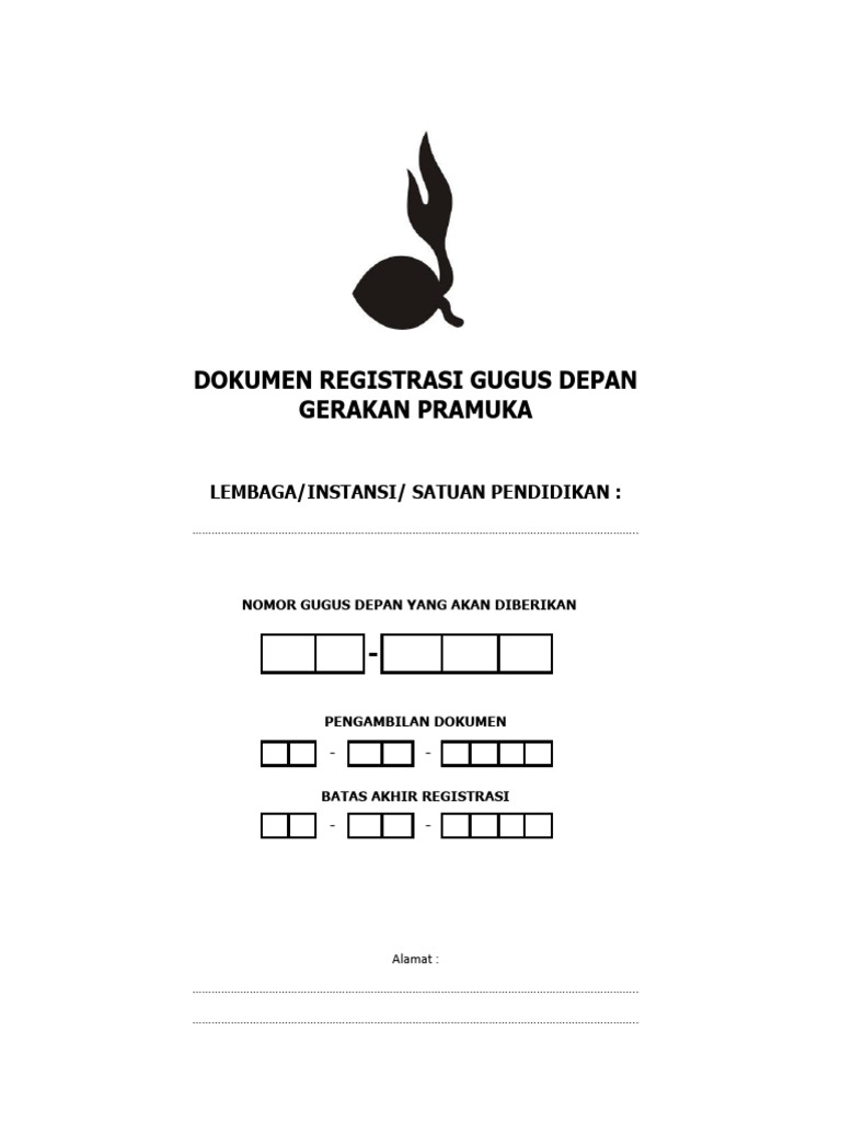 Registrasi Gugus Depan Pramuka | PDF